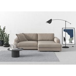 Trendmanufaktur Ecksofa »Bourbon« mit extra hohem Sitzkomfort, auch in Cord erhältlich taupe grey