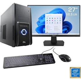CSL PC-Komplettsystem »Speed V21113« 27 ′′ Intel Pentium Gold UHD Graphics 610 16 GB RAM 1.000 GB SSD schwarz Windows 11 Home vorinstalliert: Wähle...