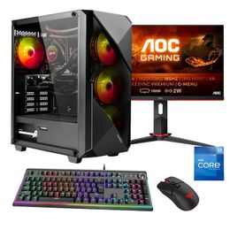 Hyrican Gaming-PC-Komplettsystem »Striker SET02337« 23, 6 ′′ Intel Core i7 GeForce RTX 3060 16 GB RAM 1.000 GB SSD Windows 11, inklusive 24"...