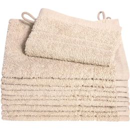 Dyckhoff Waschhandschuh &raquo;Kristall&laquo; mit Bord&uuml;ren beige Obermaterial: 100% Baumwolle