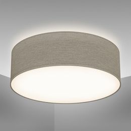 B.K.LICHT Deckenleuchte »BK_SD1217 Deckenlampe, Stoffschirm, Taupe, E27-Fassung« E27 1 Stk. Ø30cm, 1-flammig, ohne Leuchtmittel taupe