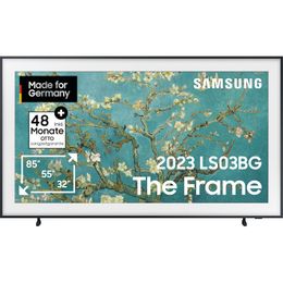 Samsung LED-Fernseher »GQ65LS03BGU« 163 cm/65 ′′ Smart-TV Mattes Display, Austauschbare Rahmen, Art Mode schwarz Die QLED-Bildqualität bringt das...