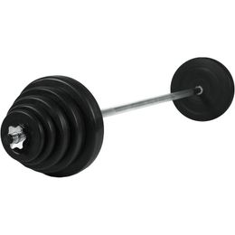 Christopeit Sport Hantel-Set »Langhantel Gewichtsset 42 kg« 42 kg Set, mit Langhantelstange, 13 Stk. tlg. schwarz/silber