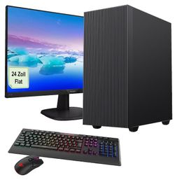 GAMEMAX PC-Komplettsystem »Multimedia-PC Edge SET2470« 24 ′′ AMD Ryzen 5 16 GB RAM 1.000 GB SSD Win 11, inklusive Philips V-Line 243V7QDAB...