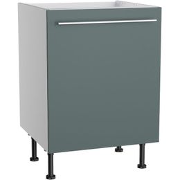 KOCHSTATION Spülenschrank »KS-Bern2« Breite 60 cm, 1 Tür steingrün/hellgrau