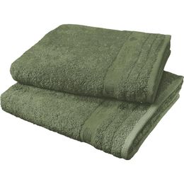 Tom Tailor HOME Handt&uuml;cher &raquo;Color Bath&laquo; im Set, mit Logo in Bord&uuml;re olive Obermaterial: 100% Baumwolle B/L: 50 cmx100 cm