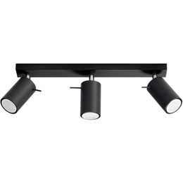 SOLLUX LIGHTING Deckenleuchte »RING« GU10 1 Stk. beweglicher Lampenschirm Schwarz