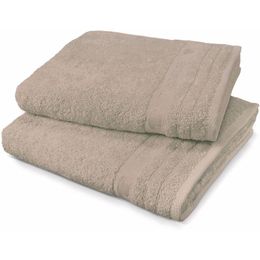 Tom Tailor HOME Handt&uuml;cher &raquo;Color Bath&laquo; im Set, mit Logo in Bord&uuml;re sand Obermaterial: 100% Baumwolle B/L: 50 cmx100 cm