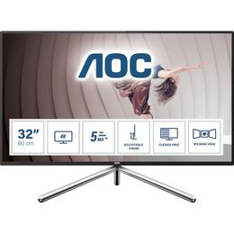 AOC LCD-Monitor &raquo;U32U1&laquo; 80 cm/31, 5 &prime;&prime; 3840 x 2160 px 5 Reaktionszeit 60 Hz silberfarben/schwarz