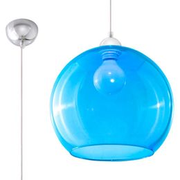 SOLLUX LIGHTING Hängeleuchte »BALL« E27 1 Stk. Verteiltes Licht Blau