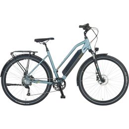 Prophete &raquo;Entdecker 1.0&laquo; 8 Gang Shimano Kettenschaltung Heckmotor 250 W Pedelec, Elektrofahrrad f&uuml;r Damen Grau+schwarz