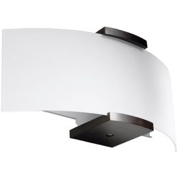 SOLLUX LIGHTING Wandleuchte »EMILIO« E14 1 Stk. Verteiltes Licht Wenge, weiß