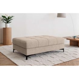 OTTO HOME Polsterhocker »LEEVKE Sitzhocker passend zum Sofa, Breite 115 cm« mit hochelastischer Schaum und Wellenunterfederung beige