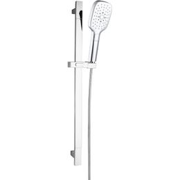 MARWELL Duschbrause &raquo;QUATTRO II&laquo; Set, mit Duschstange mit stufenlos verstellbarem Stangengleiter silber