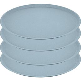 Koziol Speiseteller »CONNECT PLATE Ø 25, 5 cm, aus biozirkulärem Material« Spülmaschinengeeignet und melaminfrei, Made in Germany nature flower blue