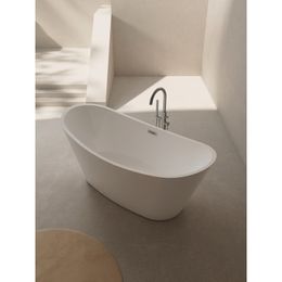 Welltime Badewanne »Lagos« Höhe 72 cm mit Ablaufstöpsel verstellbare Füße Überlauf freistehend, aus hochwertigem Sanitäracryl, mit Pop Up...
