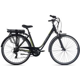 Adore »Versailles« 7 Gang Shimano Tourney Schaltwerk Kettenschaltung Heckmotor 250 W Pedelec, Elektrofahrrad für Damen u. Herren schwarz/grün+schwarz