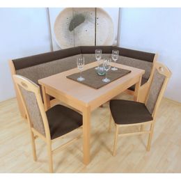 Home Affaire Eckbankgruppe &raquo;Madrid&laquo; Set, 4 Stk. tlg. Schenkel wechselbar buche natur/schoko +