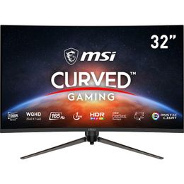 MSI Curved-Gaming-LED-Monitor »Optix AG321CQR« 80 cm/32 ′′ 2560 x 1440 px WQHD 1 Reaktionszeit 165 Hz höhenverstellbar, 3 Jahre Herstellergarantie...