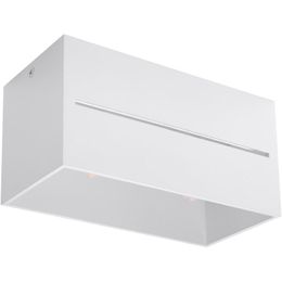 SOLLUX LIGHTING Deckenleuchte »LOBO« G9 1 Stk. Lineare Perforation des Lampenschirms Weiss