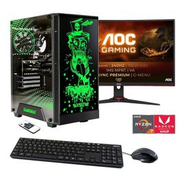 Hyrican PC-Komplettsystem »Multimedia Rockstar SET02372« 27 ′′ AMD Ryzen 7 Radeon Graphics 16 GB RAM 2.000 GB SSD inklusive 27" Curved Monitor AOC...