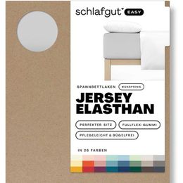 Schlafgut Spannbettlaken »EASY Jersey Elasthan Boxspring« MADE IN GREEN by OEKO-TEX Grey Light Obermaterial: 95% Baumwolle, 5% Elasthan