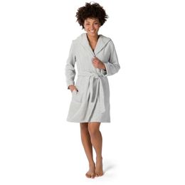 Möve MÖVE Bademantel »Homewear kurz« 1 Stk. tlg., mit Kapuze moonlight 38 Knielanger Unisex Bademantel mit einer Länge von ca. 95 cm
