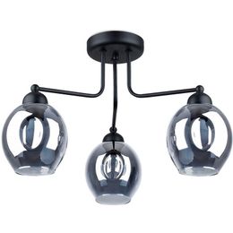 SOLLUX LIGHTING Kronleuchter »FILLAN« E27 1 Stk. leuchtet nieder Schwarz