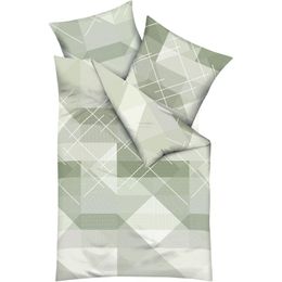 Kaeppel Bettw&auml;sche &raquo;Linear&laquo; 2 Stk. tlg. Mit grafischem Muster oliv Obermaterial: 100% Baumwolle B/L: 155 cm x 220 cm