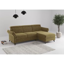 Sit & More SIT&MORE Ecksofa »Glendale, L-Form« inkl. Kopfteilverstellung, wahlweise mit Vorziehsitz und Bettkasten olive