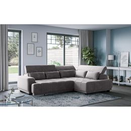 COTTA Ecksofa &raquo;Jade - L Form, Sitzbreite 201 cm&laquo; inkl. Kopfteilverstellung und Nierenkissen, PUR-Schaumpolsterung 92% POLYESTER (PES) / 8% POLYAMID (