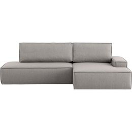 Home Affaire Ecksofa »SHERWOOD, Schlafsofa in L-Form offen (275cm), Cord, Leinenoptik« Schlaffunktion und Bettkasten, Kedernaht, hoher Sitz- &...