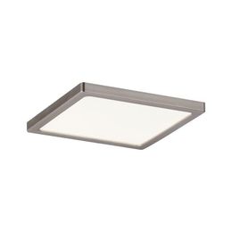 Paulmann LED Einbauleuchte »Areo eckig 120x120mm 7, 4W 460lm 3000K Nickel matt IP23 Deckenmontage« 1 Stk. Warmweiß Einbaupanel nickelfarben