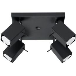 SOLLUX LIGHTING Deckenleuchte »MERIDA« GU10 1 Stk. beweglicher Lampenschirm Schwarz