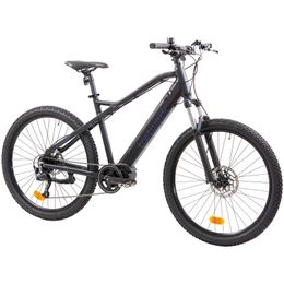 Tretwerk »Commander« 9 Gang Shimano Altus M2000 Schaltwerk Kettenschaltung Mittelmotor 250 W Pedelec, Elektrofahrrad für Damen u. Herren, MTB schwarz