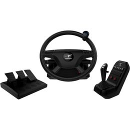 Aerosoft Gaming-Lenkrad »Truck & Bus Steering Wheel System« schwarz PEDALE: Großes Gaspedal, Kupplungspedal, Bremspedal (mit exponentieller...