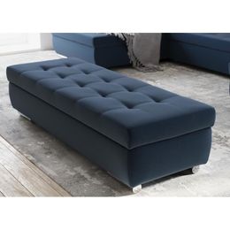 DOMO collection Hocker &raquo;Treviso XXL: B/T/H: 161/60/41 cm&laquo; mit Stauraum, auch in Cord, passend zur Serie, moderne Steppung schlamm