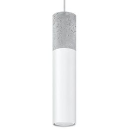 SOLLUX LIGHTING Hängeleuchte »BORGIO« GU10 1 Stk. Schleuder weiß, grau
