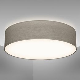 B.K.LICHT Deckenleuchte »BK_SD1221 Deckenlampe, Ø38cm Stoffschirm, E27-Fassung, Taupe« E27 1 Stk. 2-Flammig, ohne Leuchtmittel (max. 40W),...