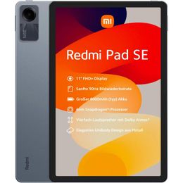Xiaomi Tablet »Redmi Pad SE 4+128GB« (27, 94 cm / 11 ′′) Android 128 GB Full HD+ ) grau Qualcomm Snapdragon 870 - 6 nm Hochleistungsprozessor mit...