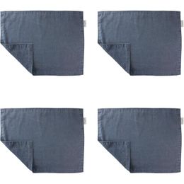 Laura Ashley Platzset &raquo;Wild Clematis, unifarben&laquo; beidseitige Verwendung jeansblau Obermaterial: 40% Baumwolle, 30% Leinen, 30% Polyester B/L: 35 cm...