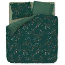 PIP Studio Wendebettwäsche »Kawai Flower« 2 Stk. tlg. 100% Baumwolle, mit Reißverschluss, Bettwäsche mit Blumen Dunkelgrün Obermaterial: 100%...