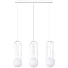 SOLLUX LIGHTING Pendelleuchte »BRINA 3L« G9 1 Stk. Streulicht Weiß