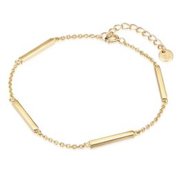 Glanzst&uuml;cke M&uuml;nchen GLANZST&Uuml;CKE M&Uuml;NCHEN Gliederarmband &raquo;A1335&laquo; aus Sterling Silber gelbgold none Filigranes Damen-Armband