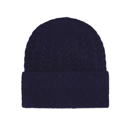 Capelli New York Beanie Feinstrick, Zopfmuster, Einheitsgröße navy