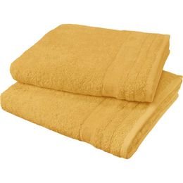 Tom Tailor HOME Handt&uuml;cher &raquo;Color Bath&laquo; im Set, mit Logo in Bord&uuml;re mustard Obermaterial: 100% Baumwolle B/L: 50 cmx100 cm