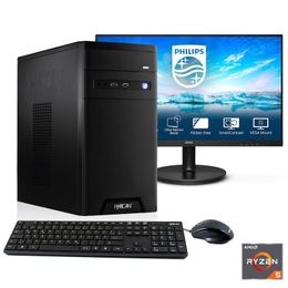 Hyrican PC-Komplettsystem »Multimedia PC SET2338« 27 ′′ Ryzen 5 Radeon Graphics 8 GB RAM 2.000 GB HDD Windows 11, inklusive 27" Monitor Philips...