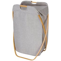M&ouml;ve M&Ouml;VE W&auml;schekorb mit innovativen Bambusrahmen grey Obermaterial: 100% Baumwolle