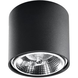 SOLLUX LIGHTING Deckenleuchte »TIUBE« GU10 1 Stk. leuchtet nieder Schwarz