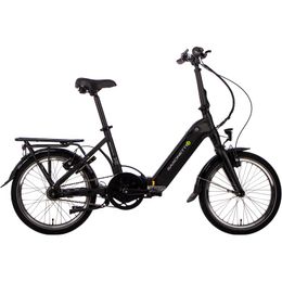 SAXONETTE »Compact Premium Plus« 7 Gang Nabenschaltung Mittelmotor 250 W mit Akku-Ladegerät, Pedelec, Elektrofahrrad für Damen u. Herren schwarz...